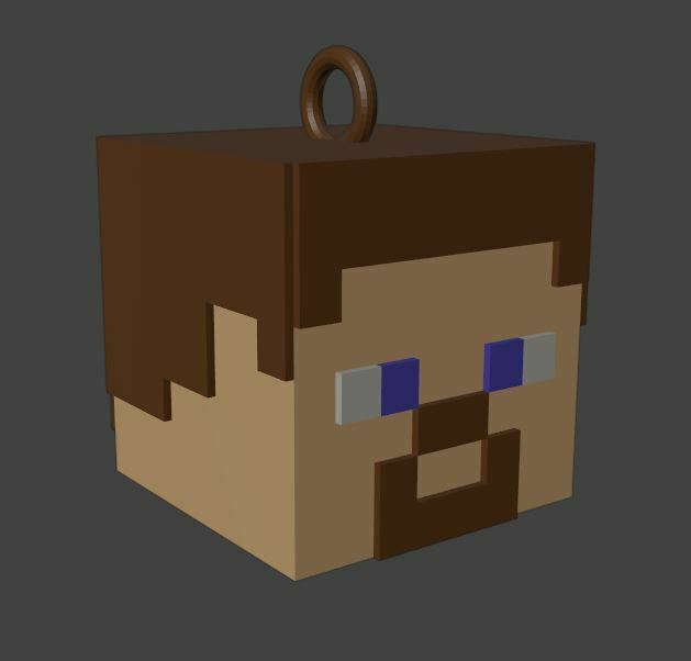 🗝️ Steve Minecraft - Keyring・文件用于 3D ・Cults