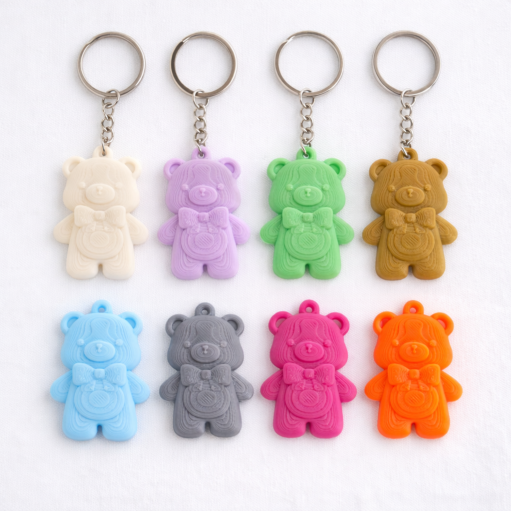 🧸 Cute teddy bear keychain・Free 3D File for ・Cults