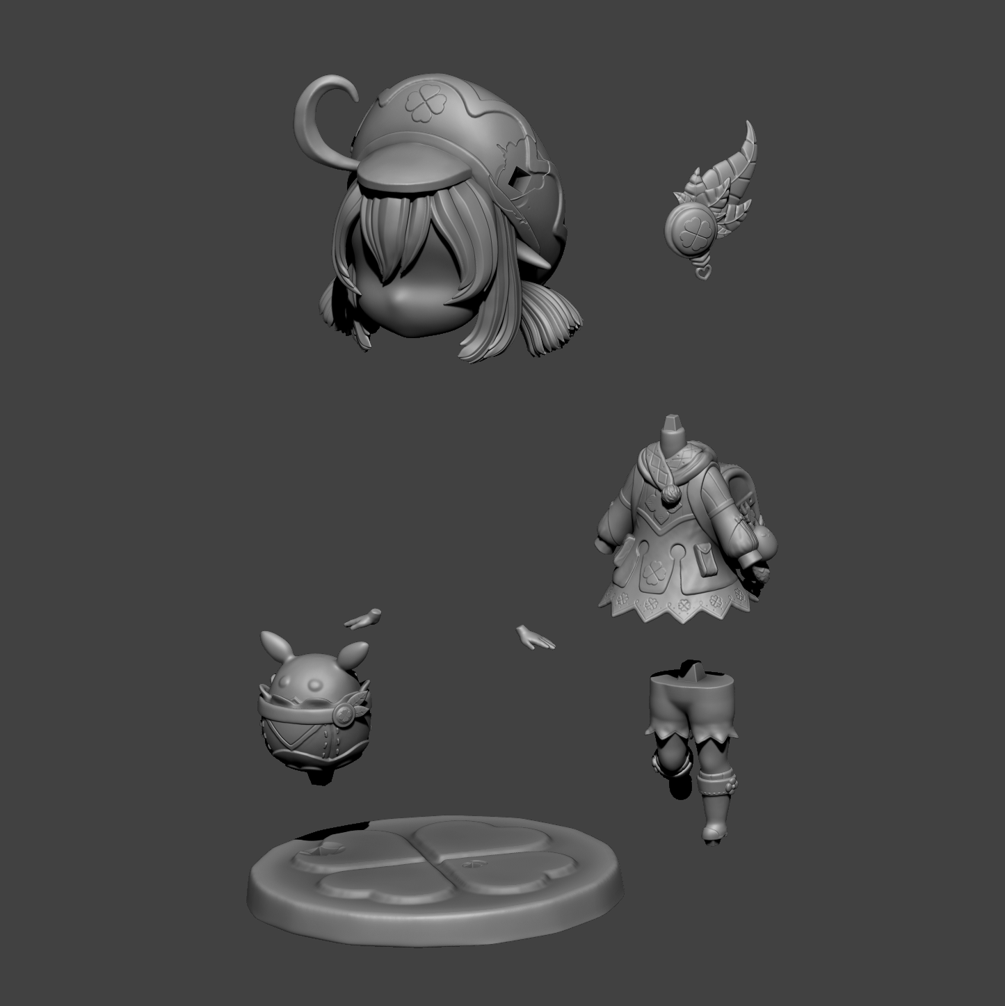 OBJ file Klee Genshin Impact 🎲 ・3D printer model to download・Cults