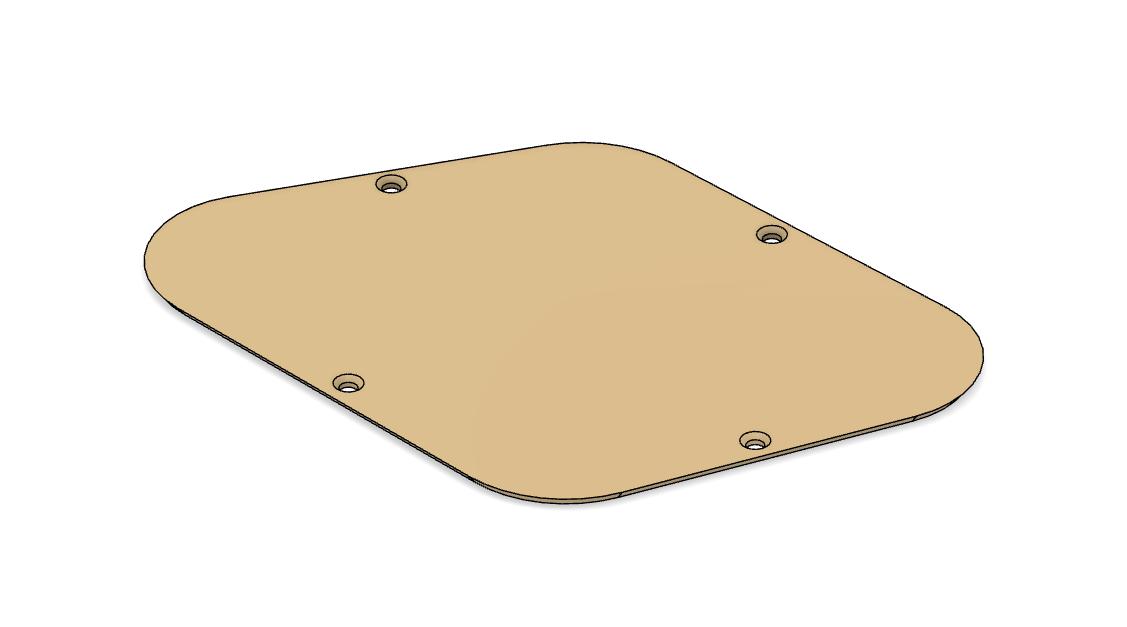 👽 Gibson Les Paul backplate cover・ STL File for ・Cults