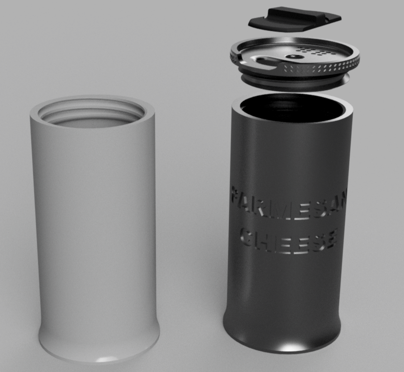 🏠 Shaker Container with Screw on Lid・Free STL File for 3D printing・Cults
