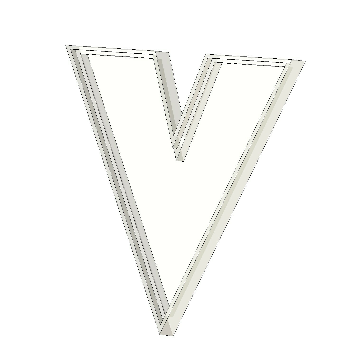 Arquivo grátis STL Letra V 🎨 ・design de impressão 3D para download・Cults