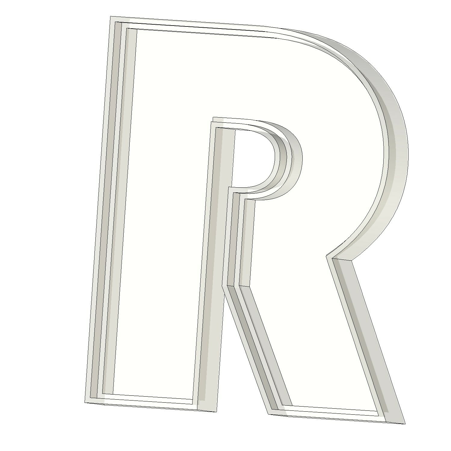 STL file Letter R 📱 ・3D printing design to download・Cults