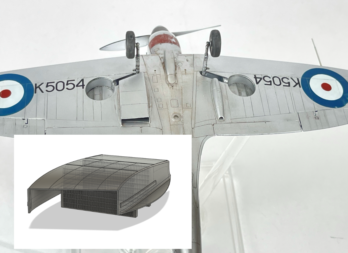 Free STL file Radiator for Supermarine Type 300 (Spitfire Prototype) ️ ...