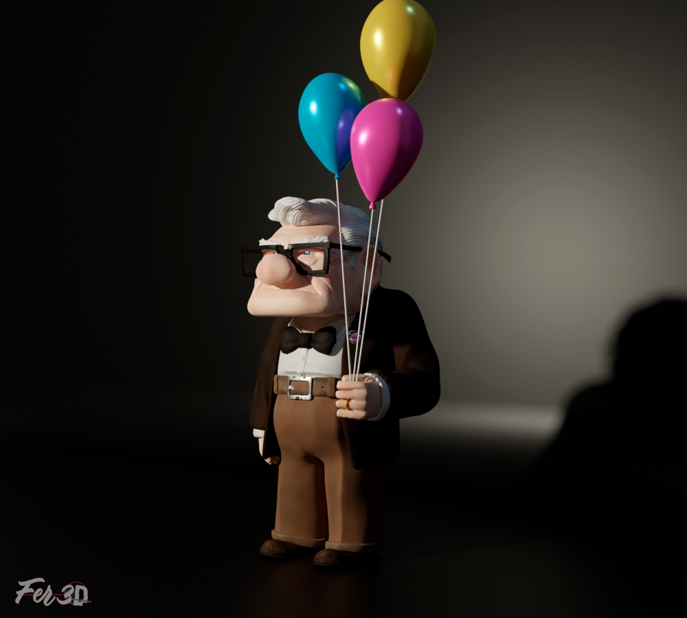 ⬆️ Carl Fredricksen UP・ STL File for ・Cults