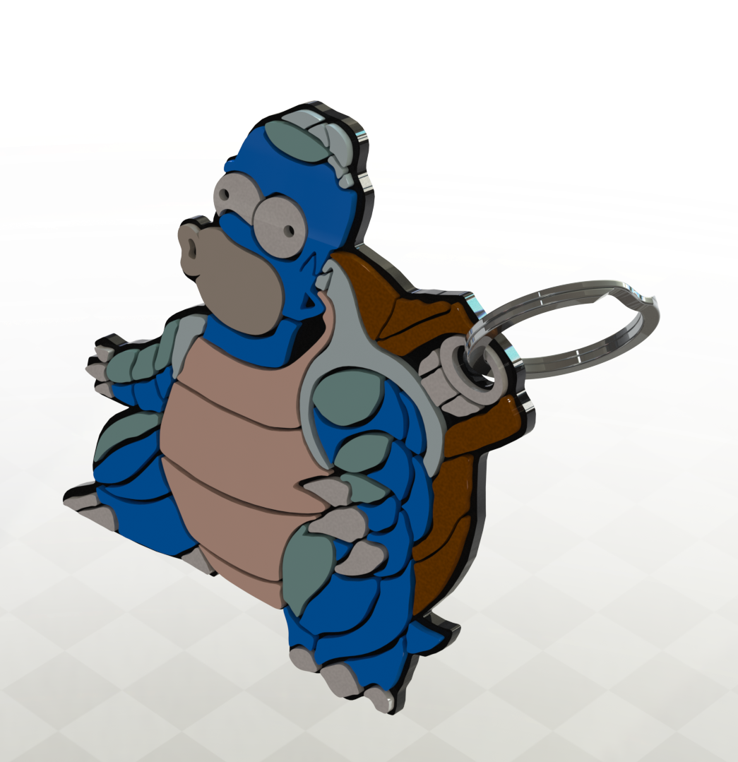 Free STL file Homer Keychain - Blastoise 🗝️ (3MF)・3D printable model to ...