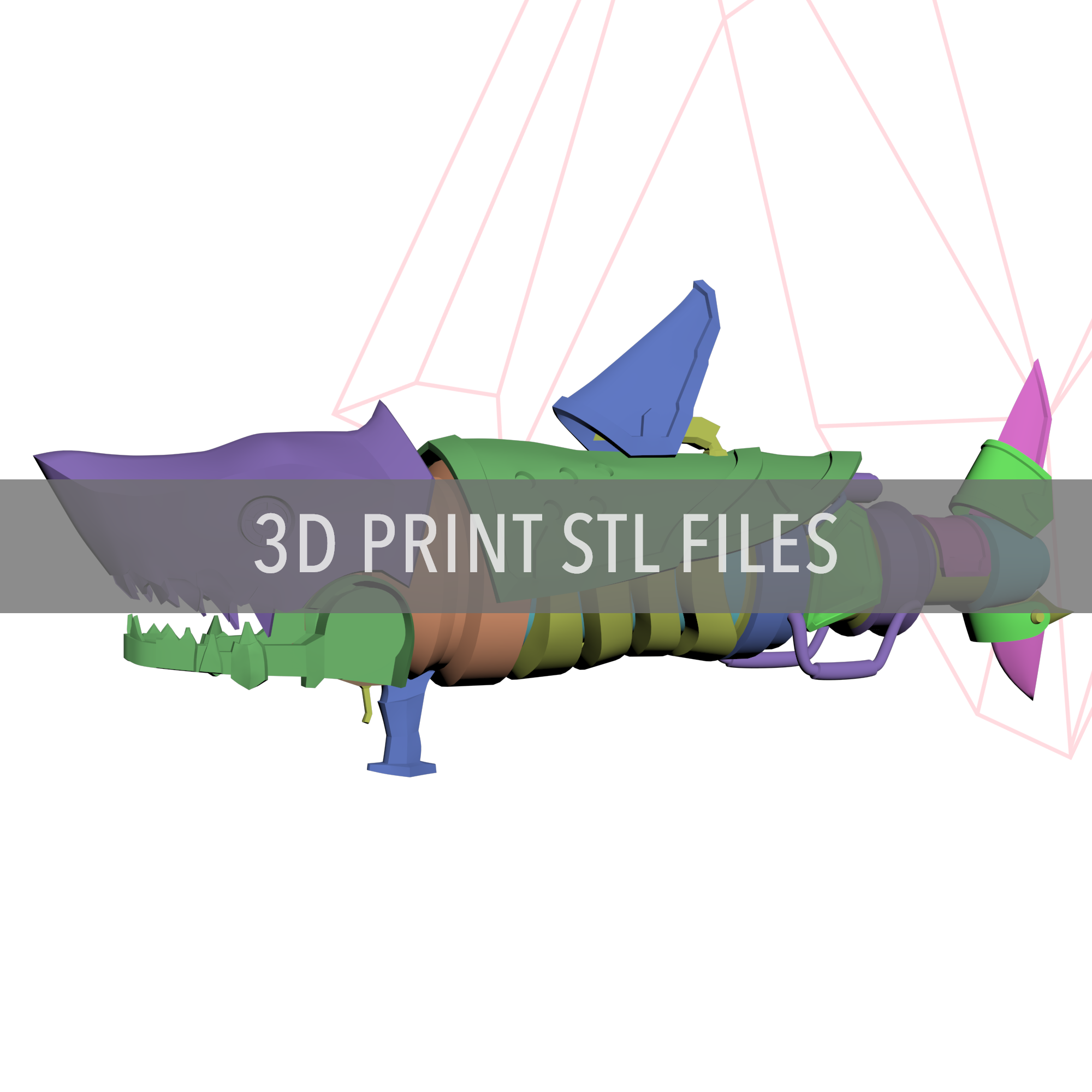 🎲 Jinx Arcane Fishbones - 3D Print STL Files League of Legends・ 3D File ...