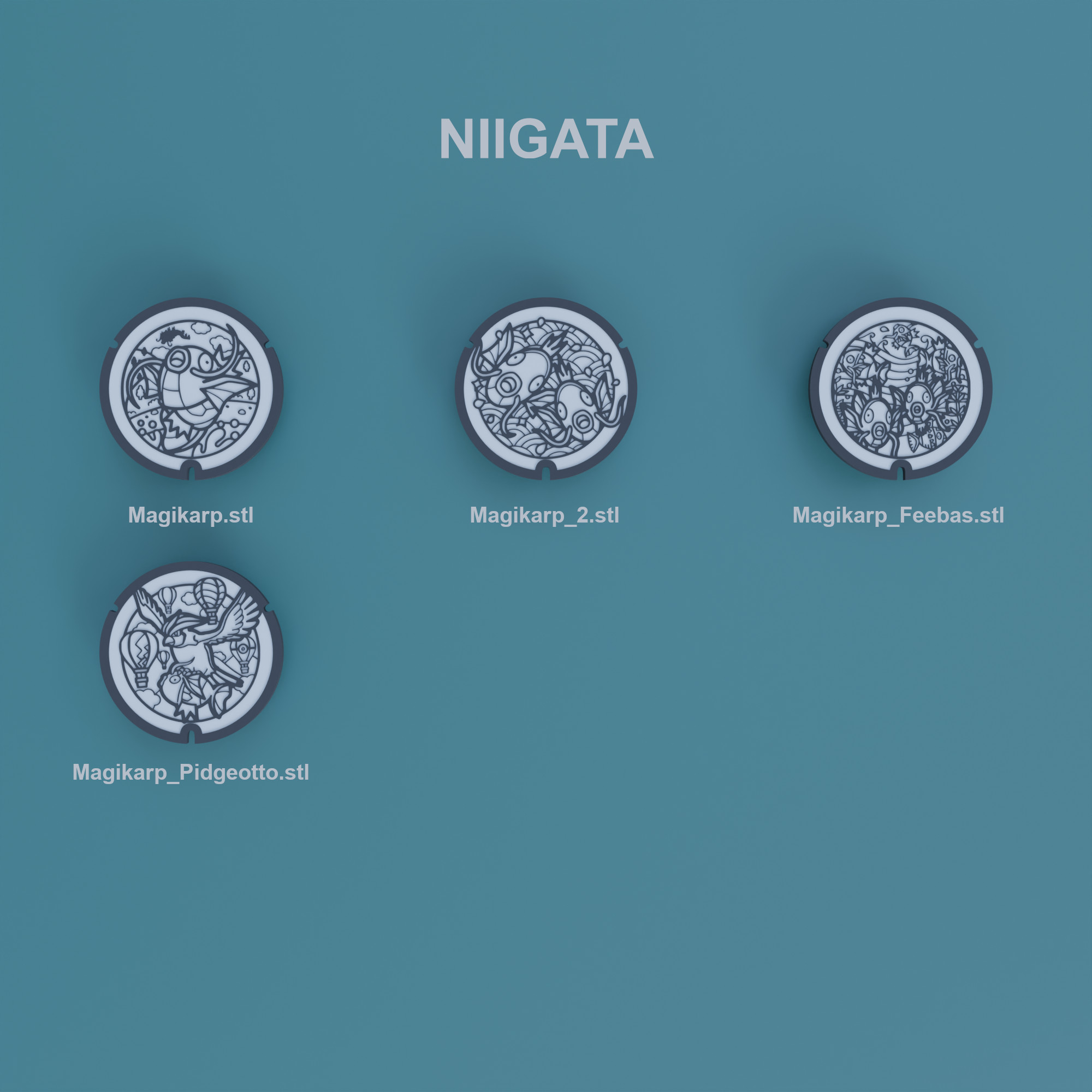 🐉 POKEMON UTILITY HOLE COVERS - COMPLETE PACK・ 3D File for ・Cults