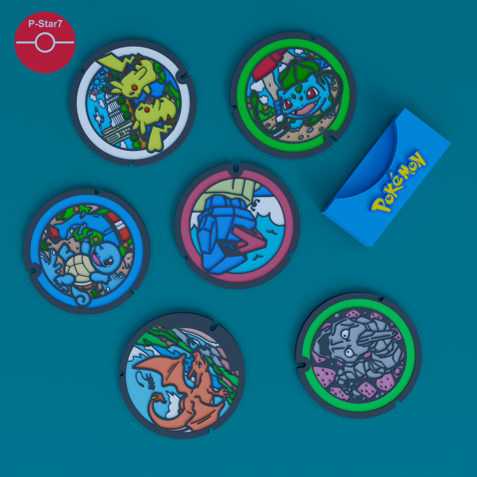 3D file POKEMON UTILITY HOLE COVERS - PACK 1 🐉 ・3D print design to ...