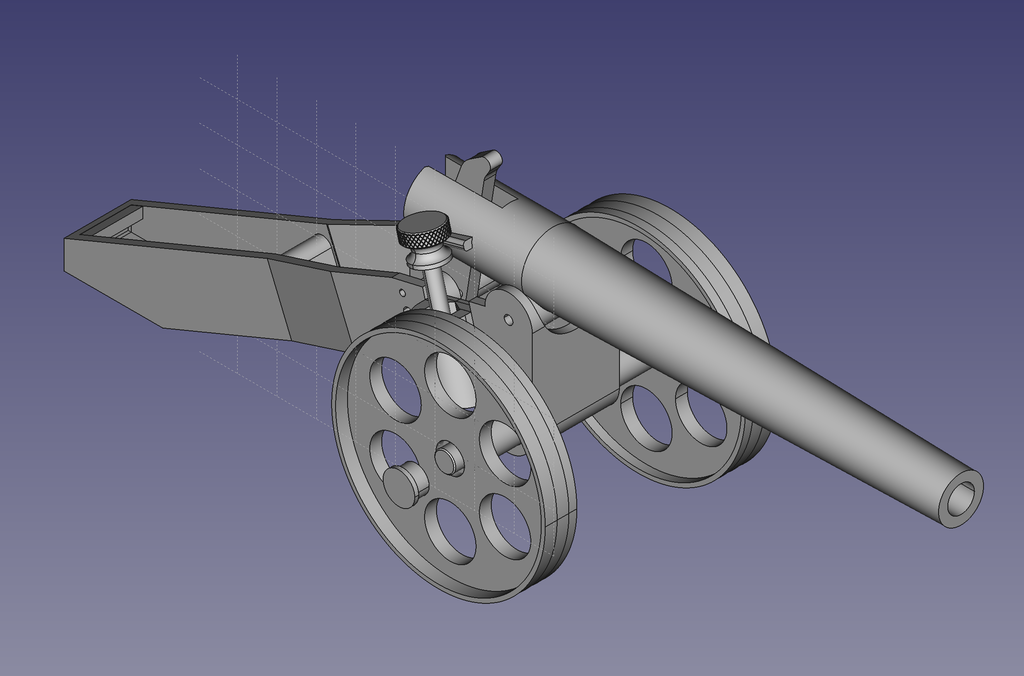 🔫 Spring-powered 4.7" naval gun toy・Free STL File for ・Cults