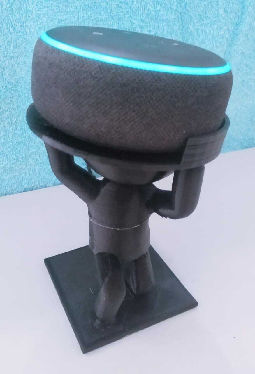 STL file Atlas Stickman Echo Dot Holder 🏠 ・3D printable design to ...