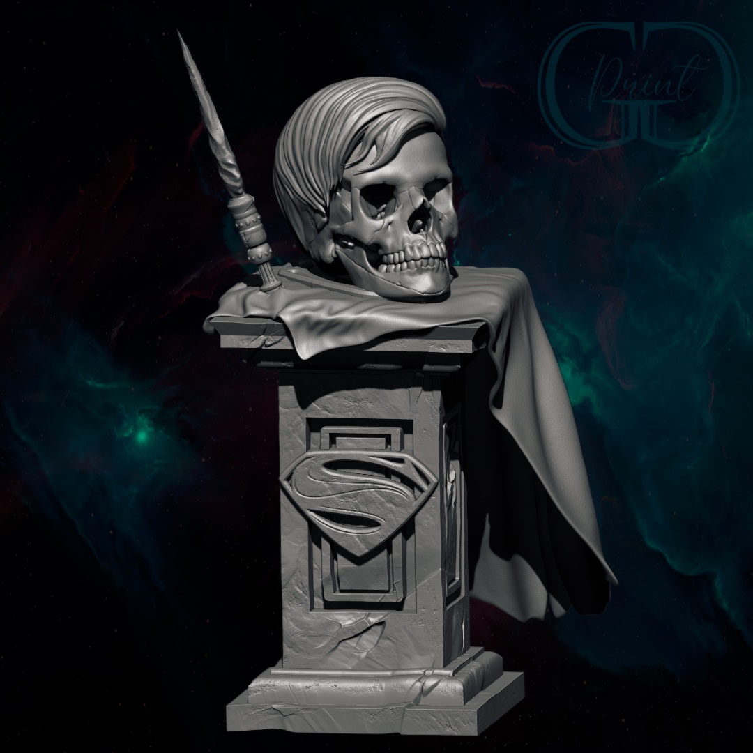 3D file Superman Skull 🦸‍♂️ ・3D printing design to download・Cults