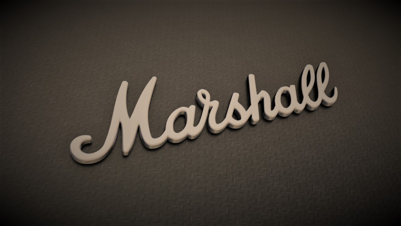 🎧 Marshall Logo Decoration Sign・ STL File for ・Cults