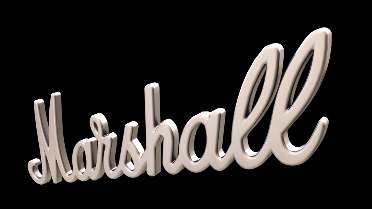 🎧 Marshall Logo Decoration Sign・ STL File for ・Cults
