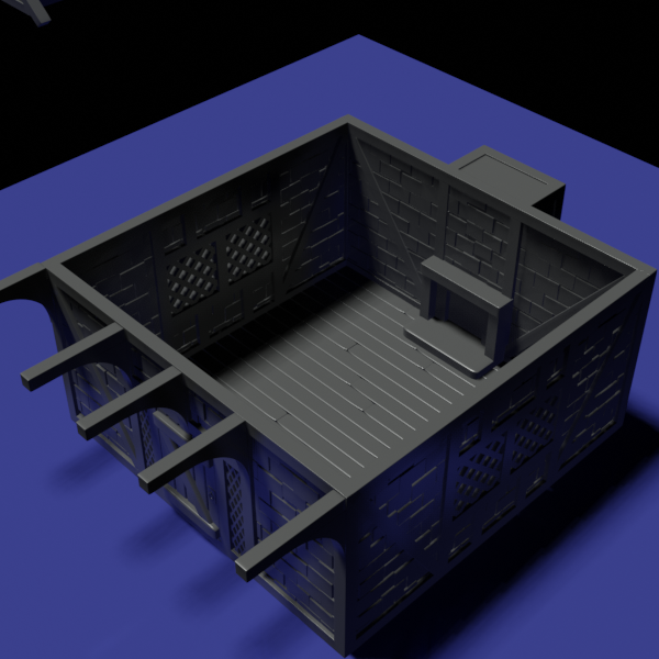 🏗️ Another 3 Floored Fantasy Building w/ Balcony RPG Terrain 28mm・ STL ...