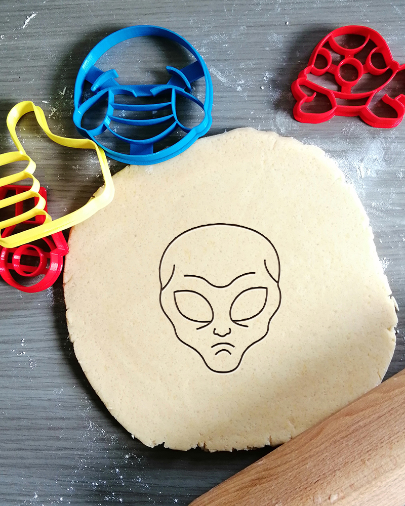 STL file Alien Head Cookie Cutter 👽 ・3D printer design to download・Cults