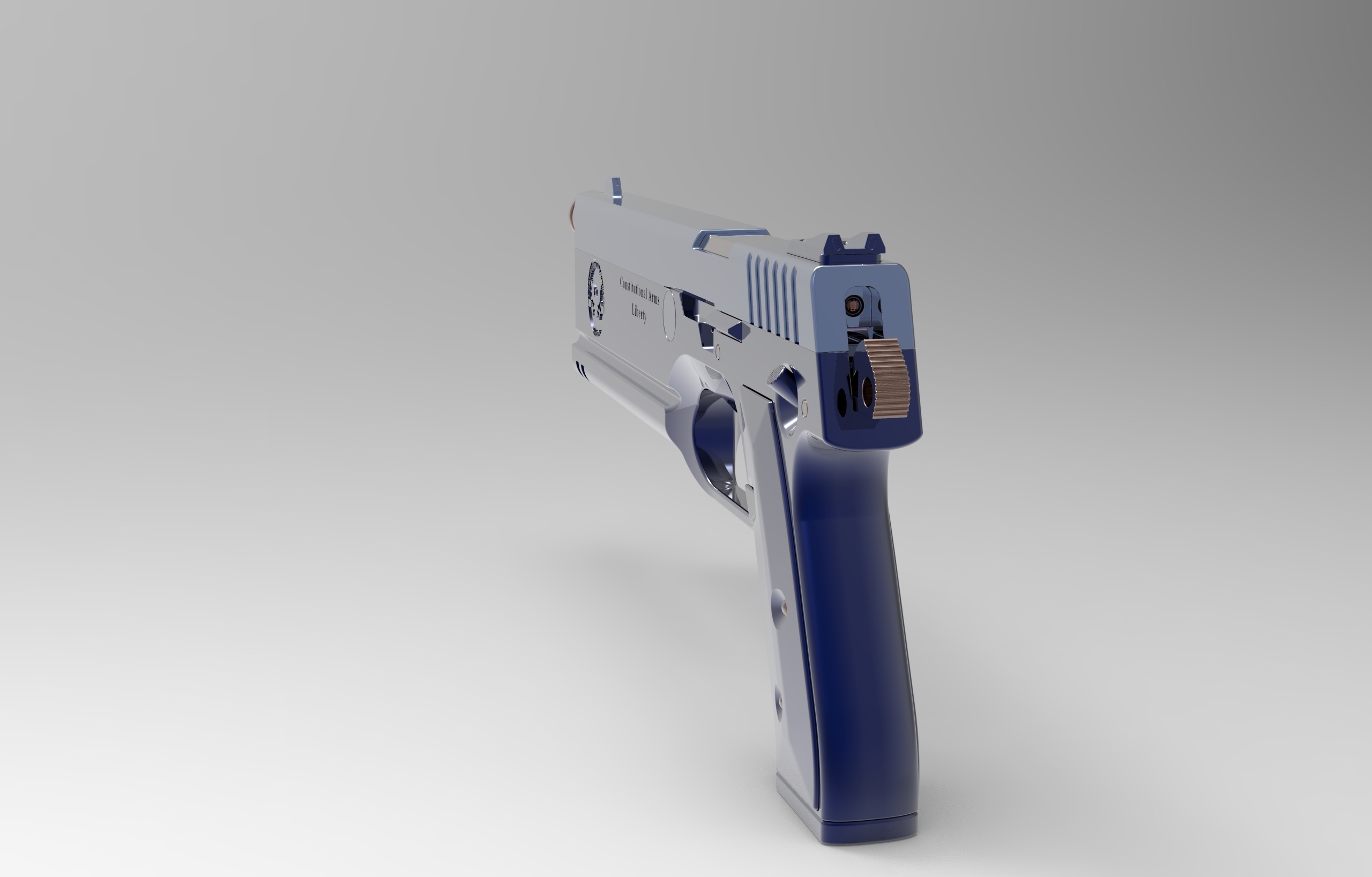 STEP file CYBERPUNK Constitutional Arms Liberty 🔫 ・3D printable model ...