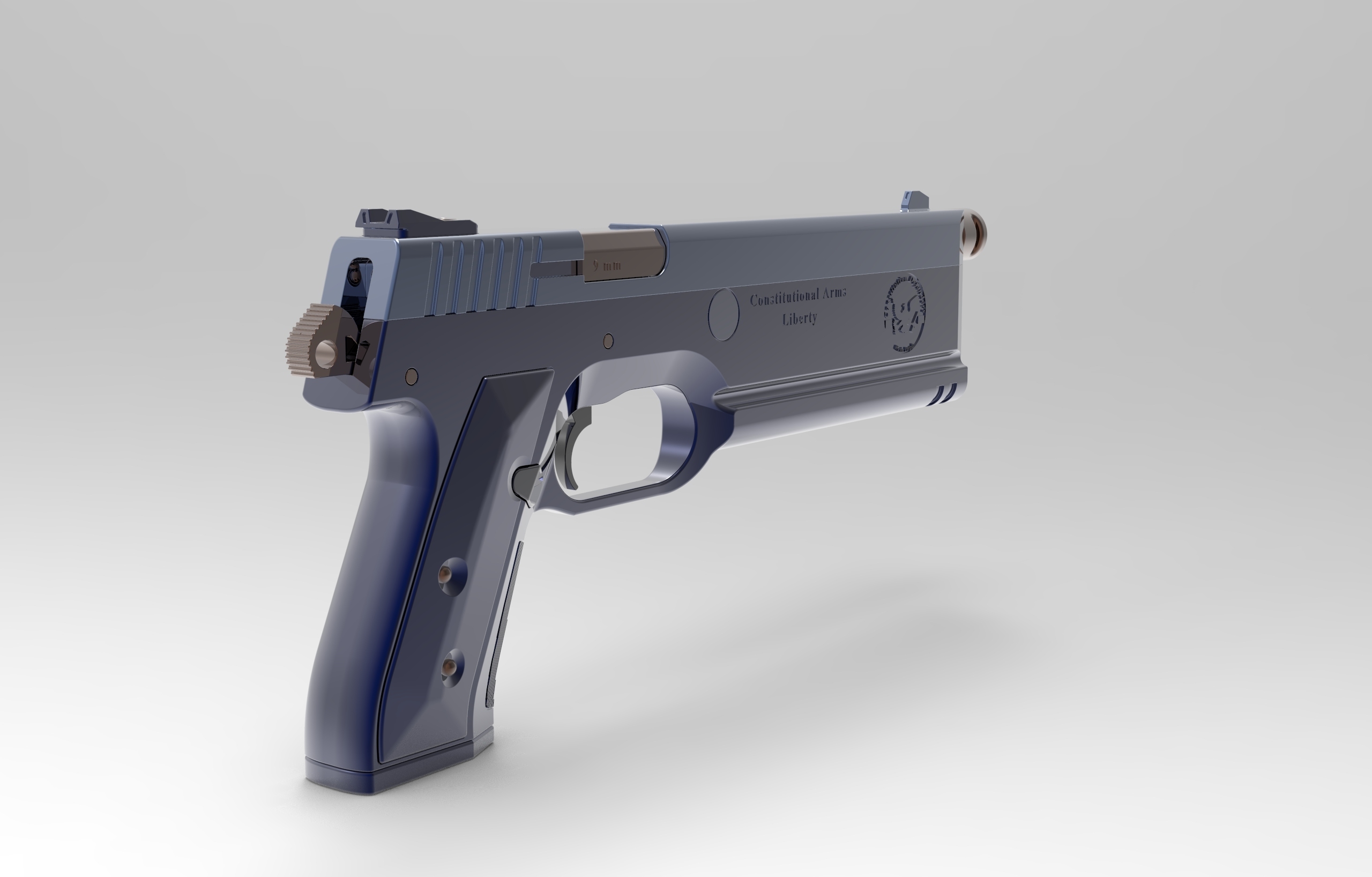 STEP file CYBERPUNK Constitutional Arms Liberty 🔫 ・3D printable model ...