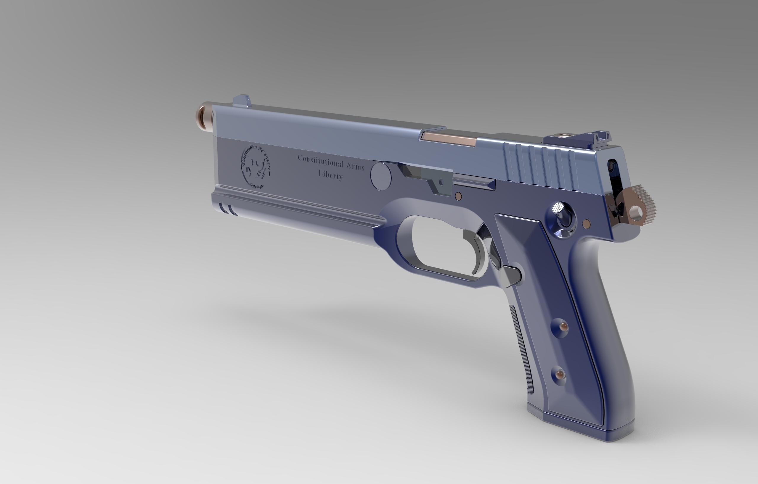 🔫 CYBERPUNK Constitutional Arms Liberty・ STEP File for ・Cults