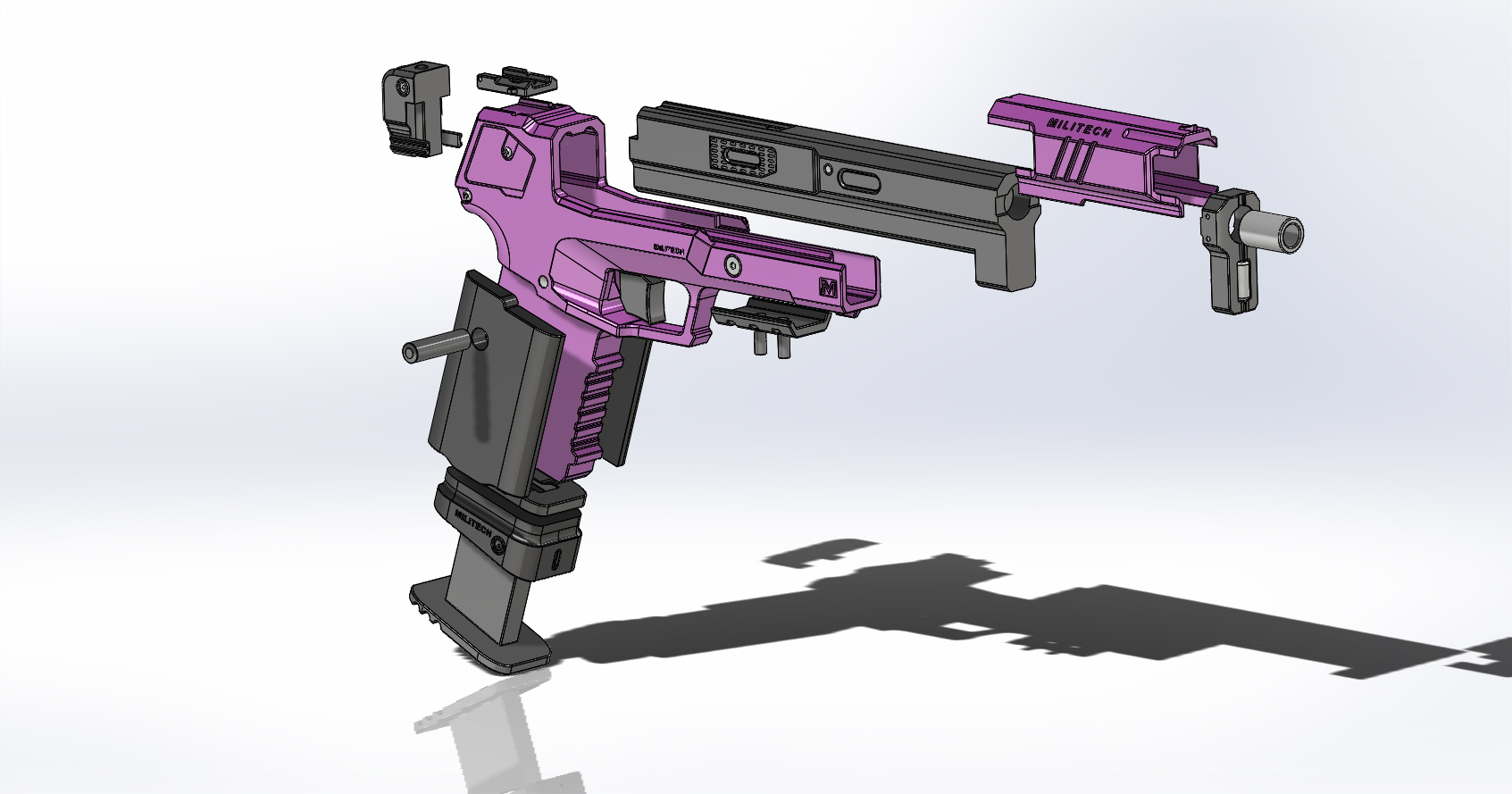 🔫 Militech M-76E Omaha・ STEP File for ・Cults