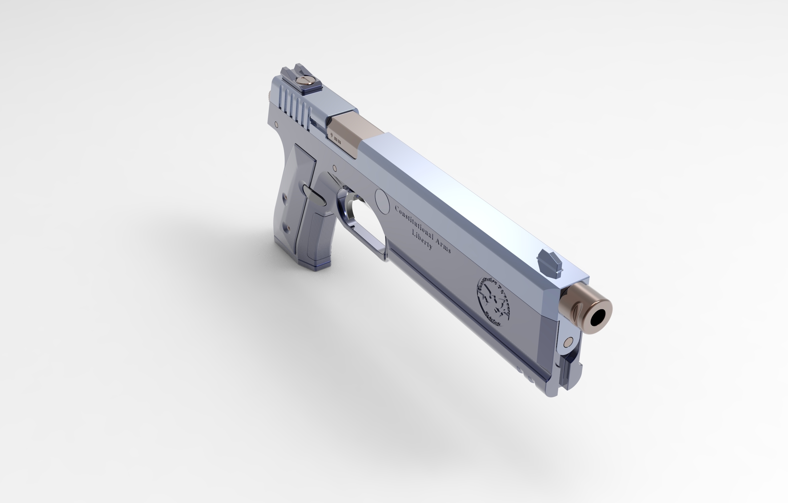 STEP file CYBERPUNK Constitutional Arms Liberty 🔫 ・3D printable model ...