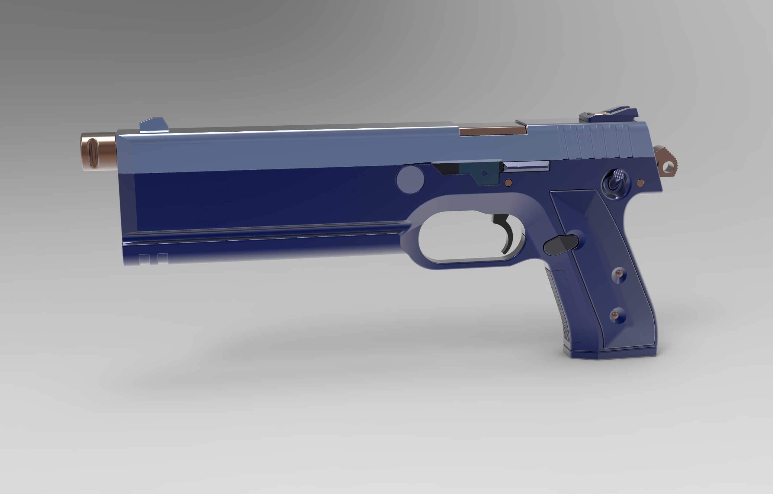 🔫 CYBERPUNK Constitutional Arms Liberty・ STEP File for ・Cults