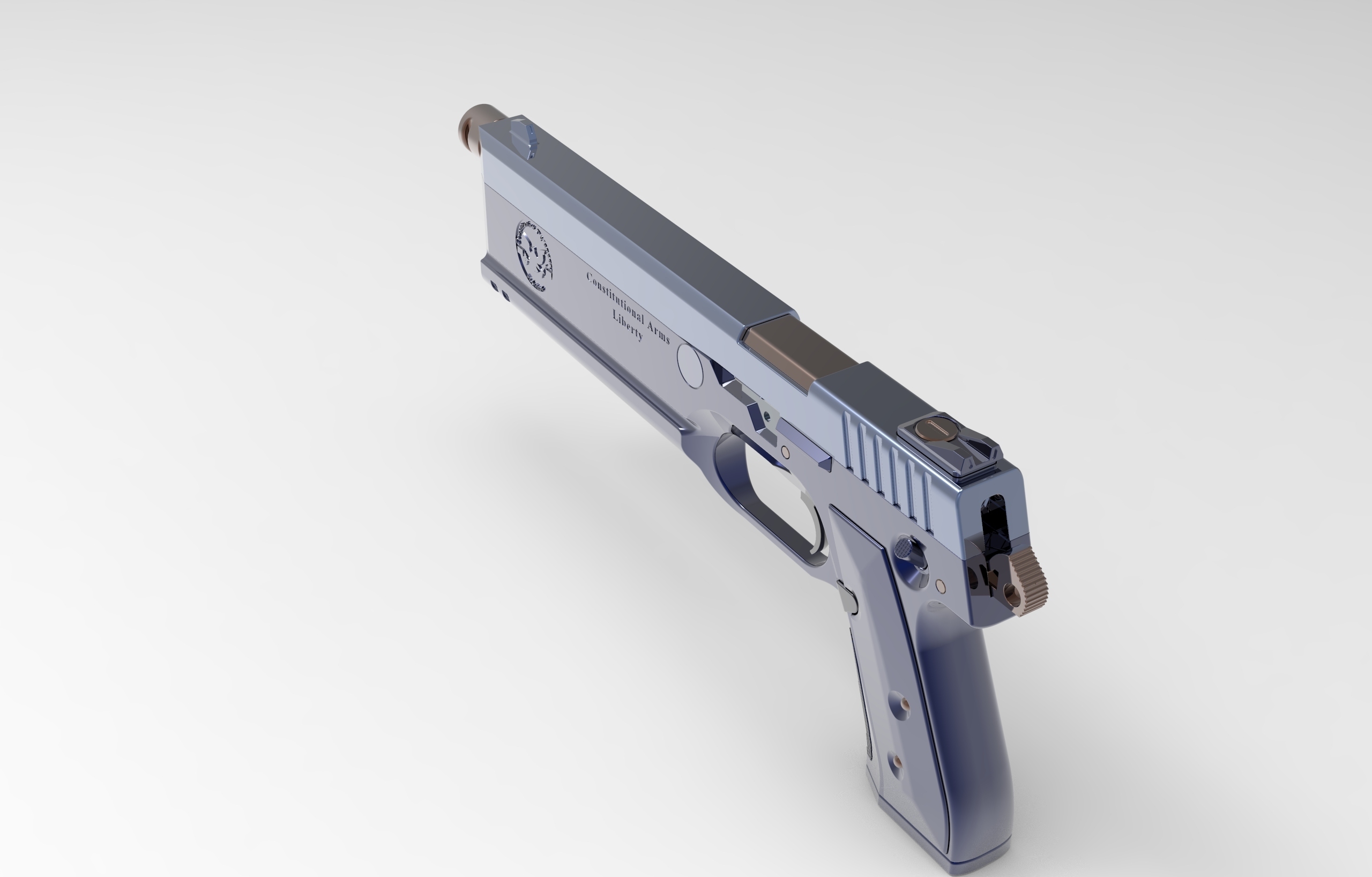 STEP file CYBERPUNK Constitutional Arms Liberty 🔫 ・3D printable model ...