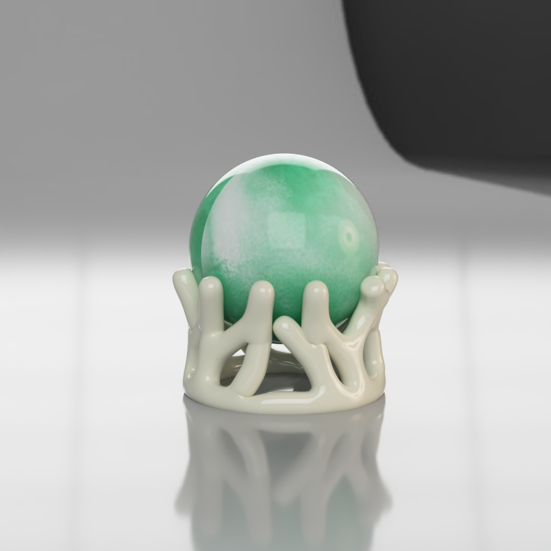 STL file Crystal Sphere Stand 🔮 ・3D printer model to download・Cults