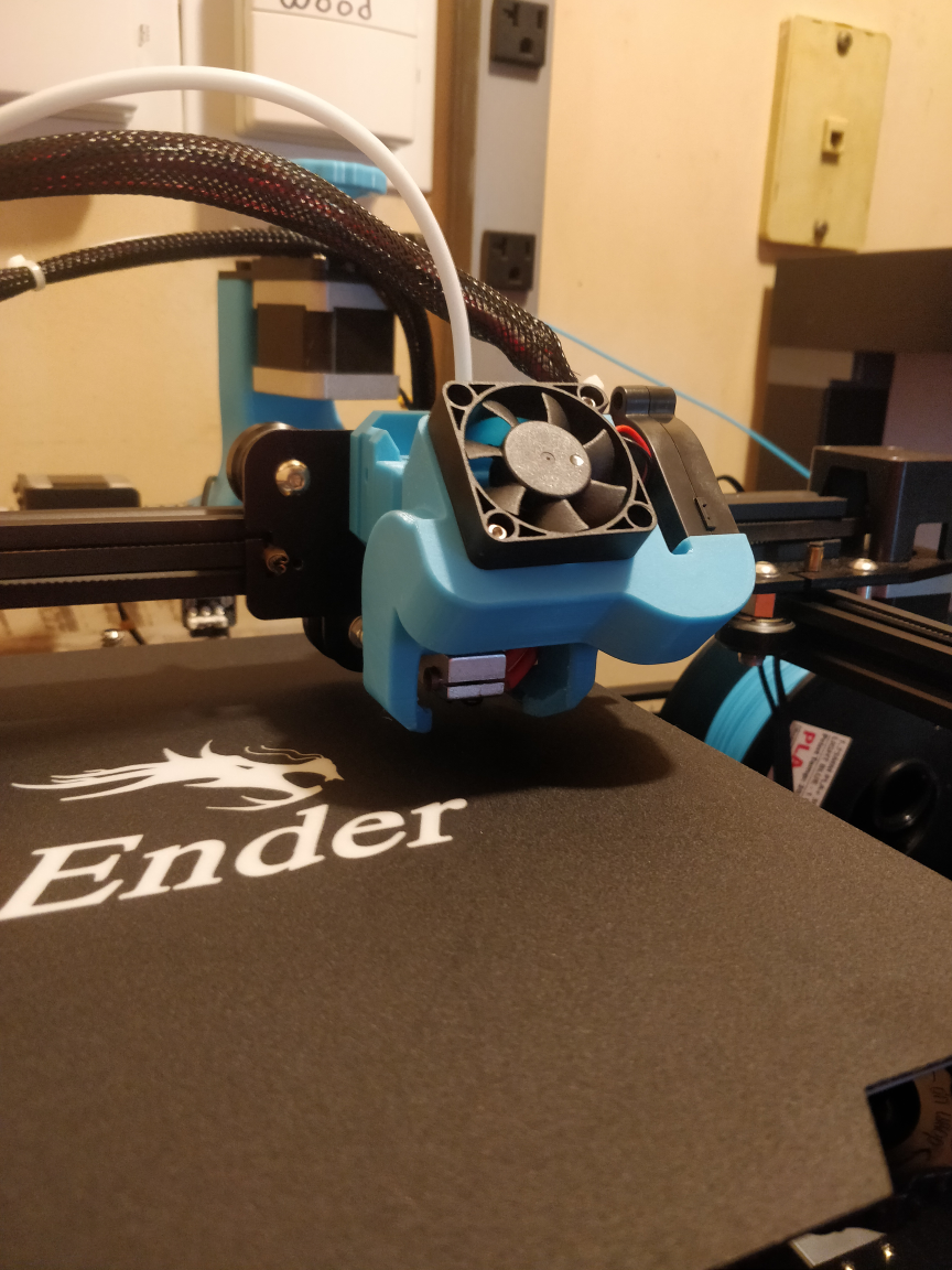 3D printing Creality V6/ Volcano/ J12 Hiflow 40mm Hotend Fan Mount and ...