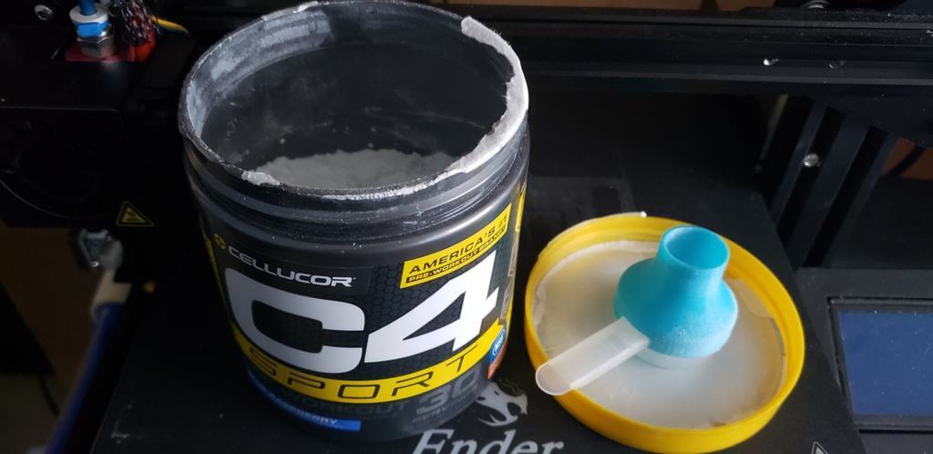 Free STL file Water Bottle Funnel for C4 Sport Pre workout 🚰・3D ...