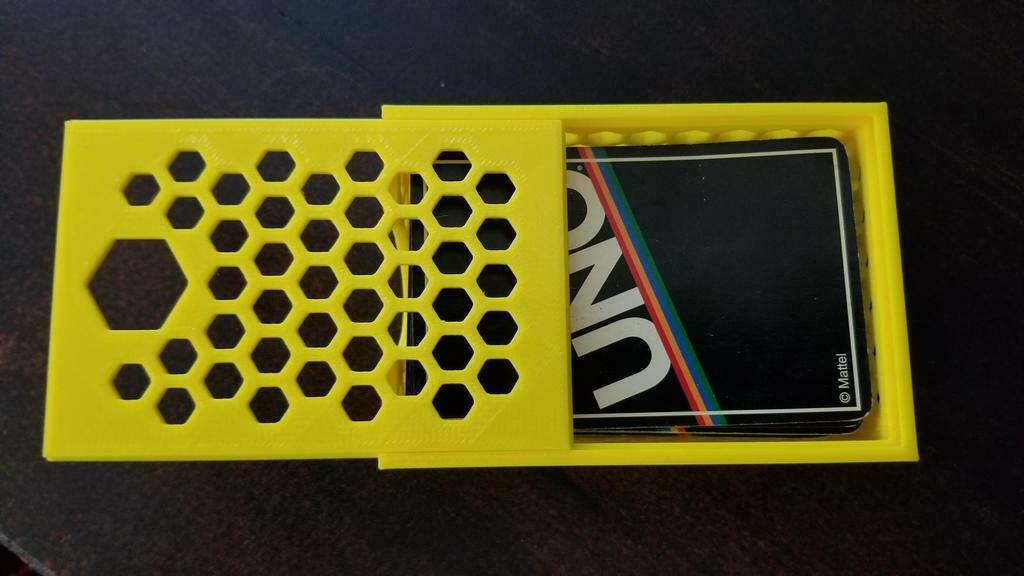 📦 UNO Card Holder hexagonal box・Free 3D File for ・Cults