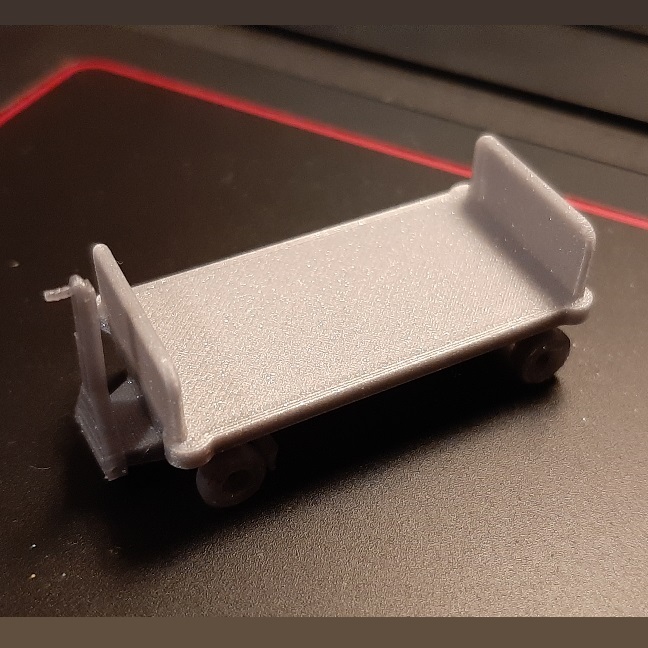 🛄 HO Scale Airport GSE Baggage Cart / Industrial Factory Warehouse Cart ...