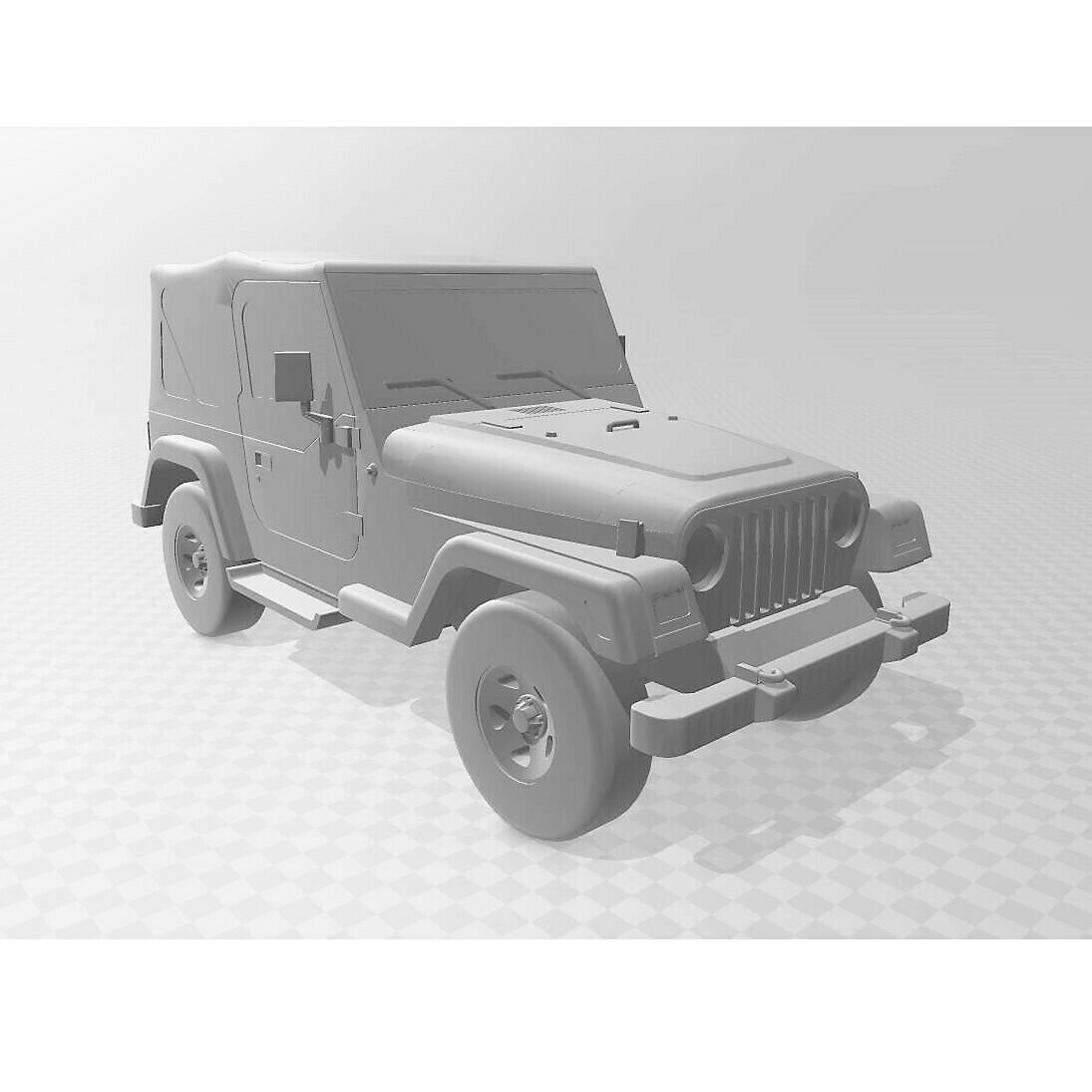 🪢 Jeep Wrangler TJ 3-D 3D Printable・ STL File for ・Cults