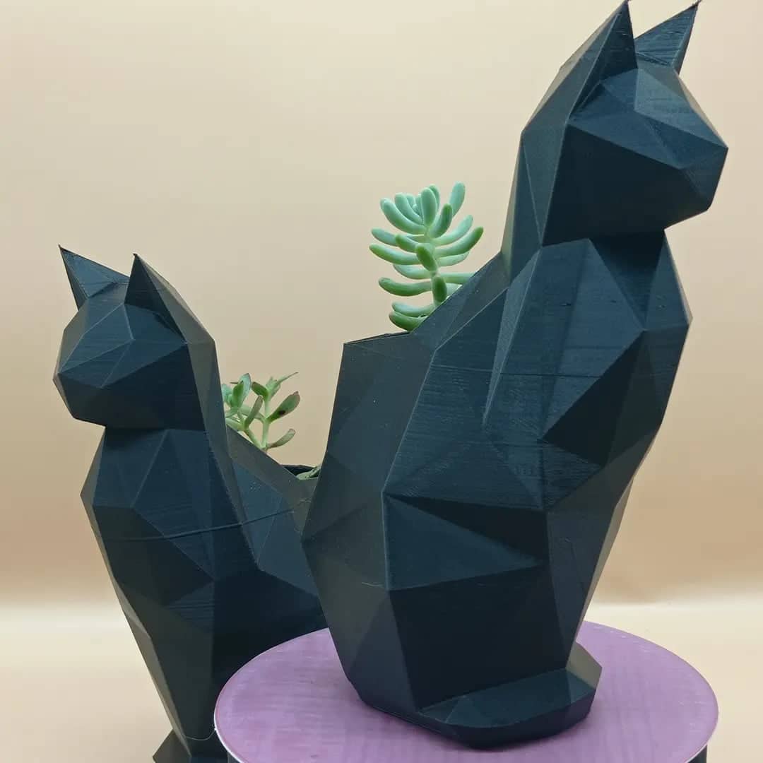 3D printing Wonton Cat Planter • made with Ender 3・Cults
