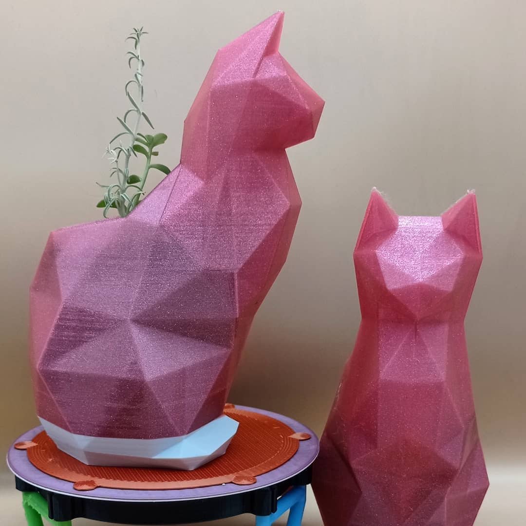 3D printing Wonton Cat Planter • made with Ender 3・Cults