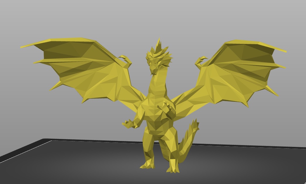 🐉 Dragon Low Poly・ STL File for ・Cults