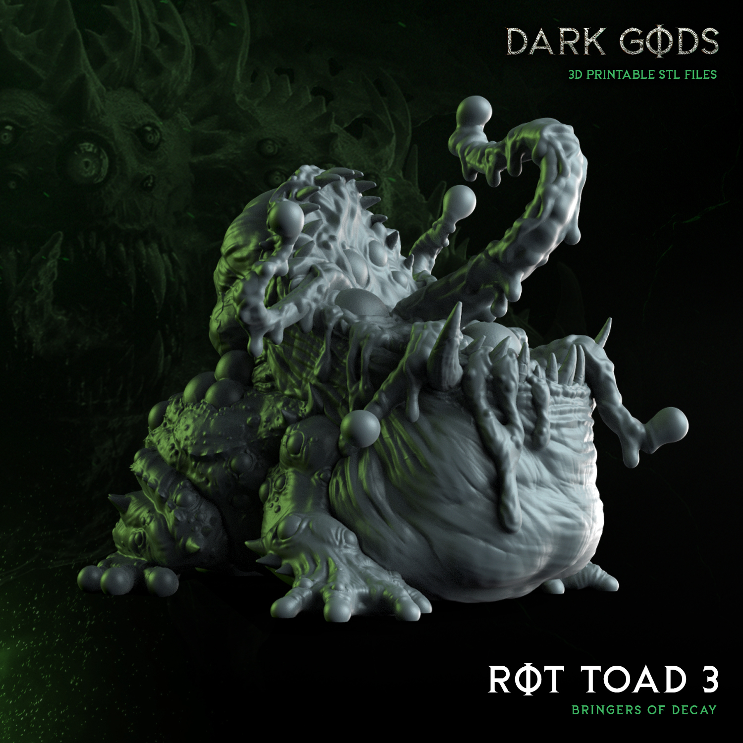 😇 The Rot Toads - Dark Gods・ 3D File for ・Cults