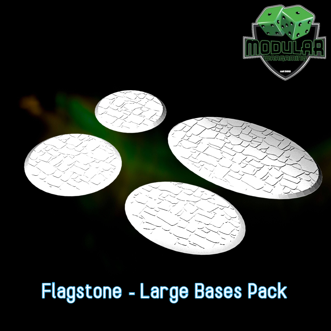 🎲 Flagstone Bases - Large Bases Pack・ 3D File for ・Cults