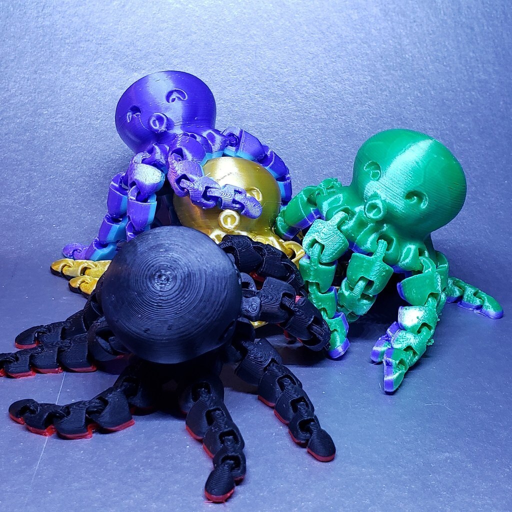 3D printable Cute Mini Octopus・Cults