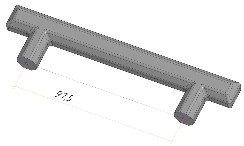 Free 3D file Kitchen cabinet handle 97.5 🔪 ・3D printer model to ...