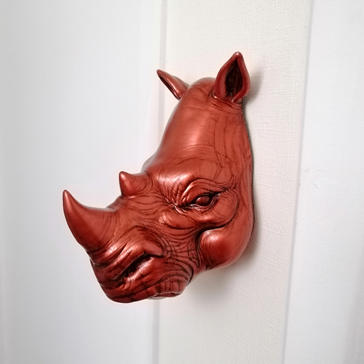 STL file Rhinoceros wall hanging 🦏 ・3D print model to download・Cults