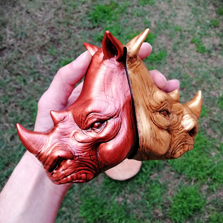 STL file Rhinoceros wall hanging 🦏 ・3D print model to download・Cults