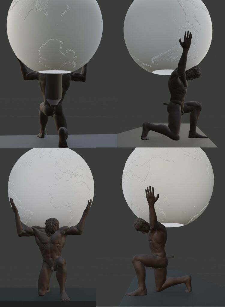 🔦 Atlas lamp・Free STL File for ・Cults