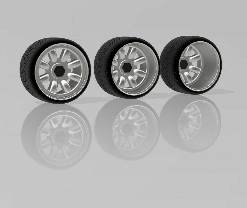 OBJ file Minilite Wheels 1:24 & 1:25 Scale 🎨 ・3D printer design to ...