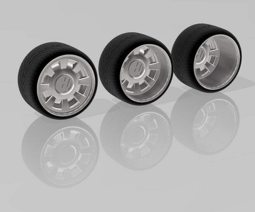 🎨 VW Custom Wheels 1:24 & 1:25 Scale・ OBJ File for ・Cults