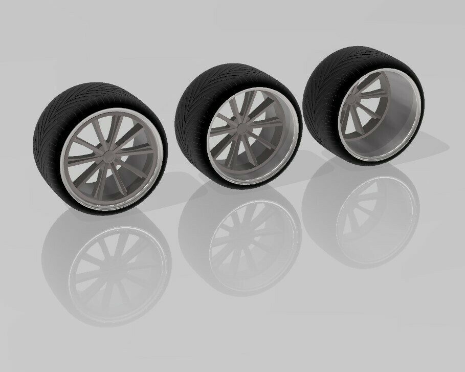 OBJ file GT500 Eleanor Wheels 1:24 & 1:25 Scale 🐎 ・3D print object to ...