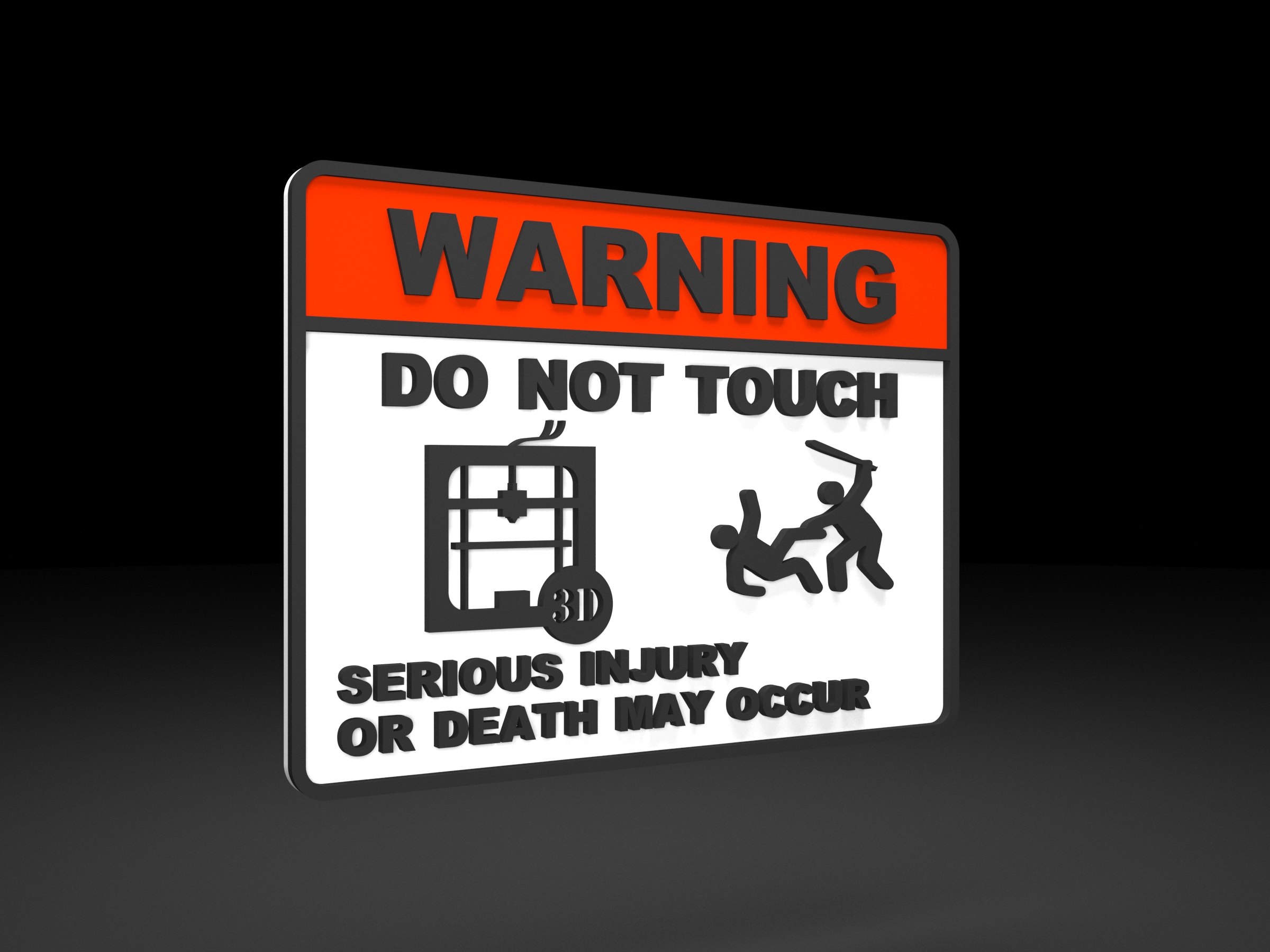 👽 DO NOT TOUCH・Free STL File for 3D printing・Cults