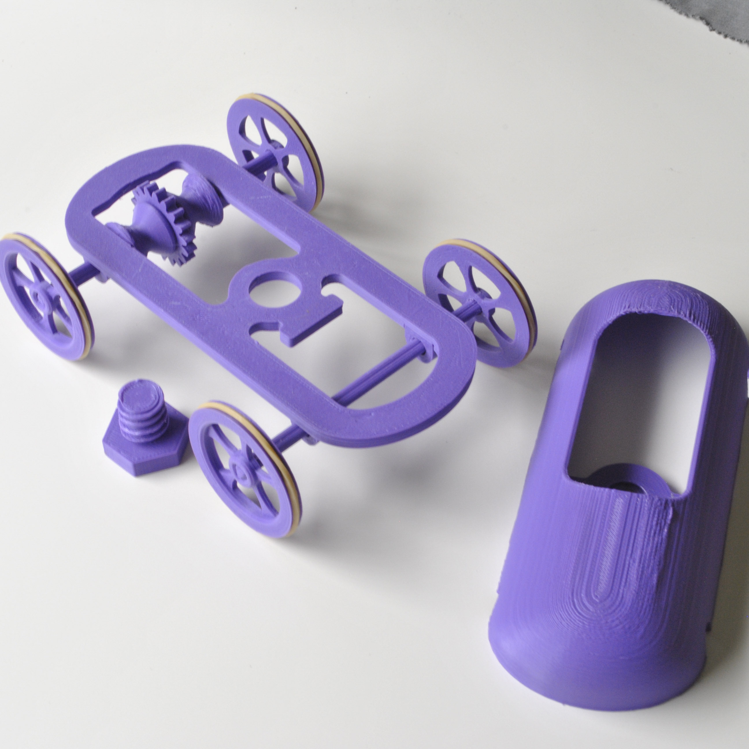 🚗 Rubber Band Car・ STL File for ・Cults