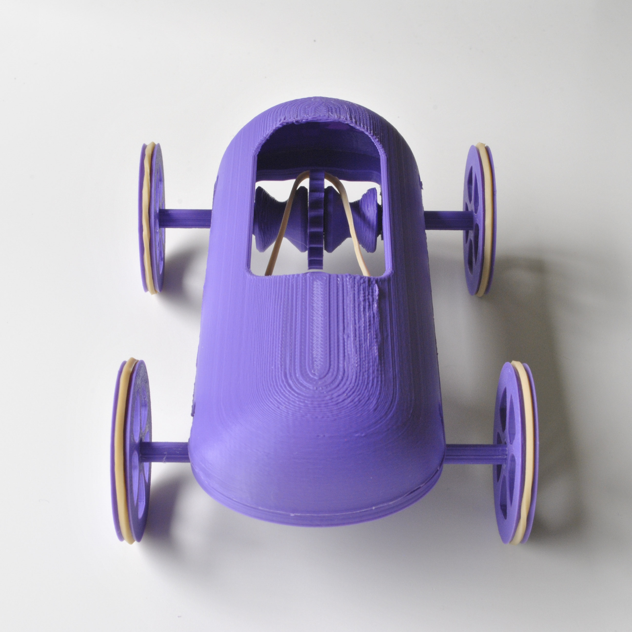 🚗 Rubber Band Car・ STL File for ・Cults