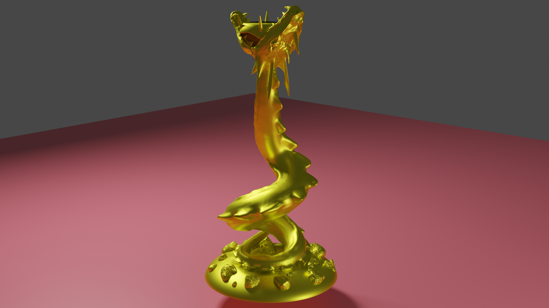 🐉 Dragon Candlestick - Candle Holder・Free STL File for 3D printing・Cults